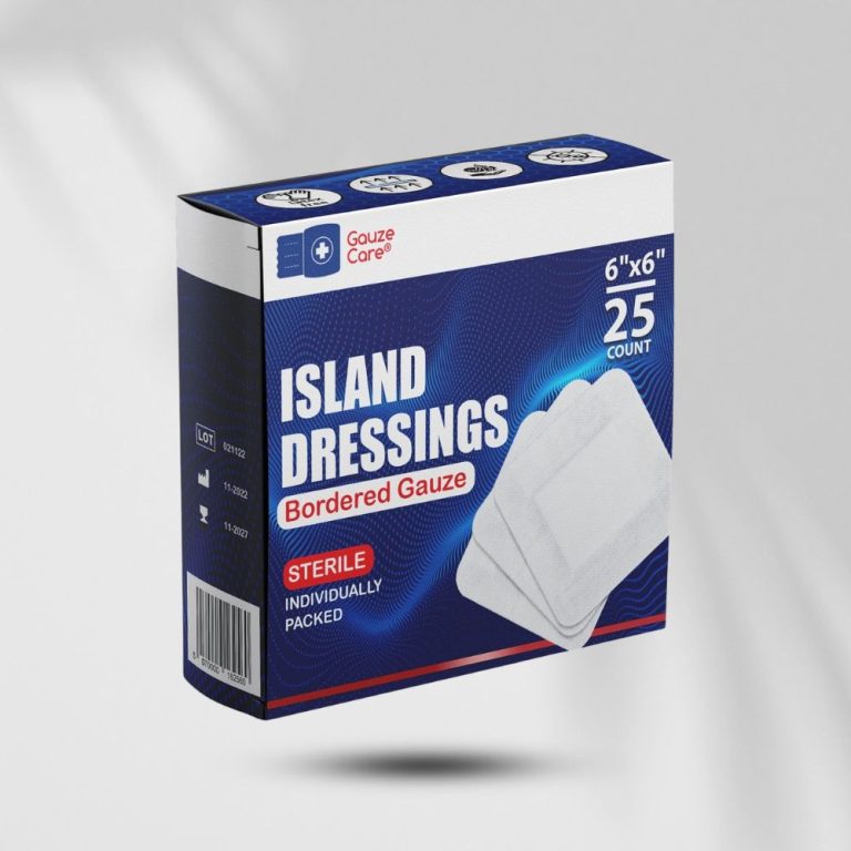 Gauze Care Island Dressings Bandage For Wounds 4"x4" 28 Pcs